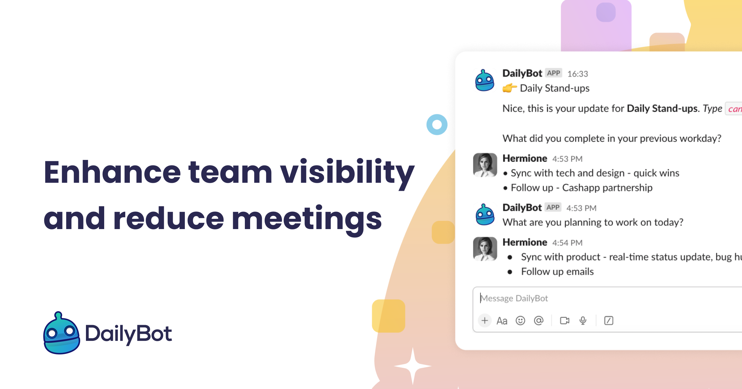 Team visibility and alignment for modern teams | DailyBot